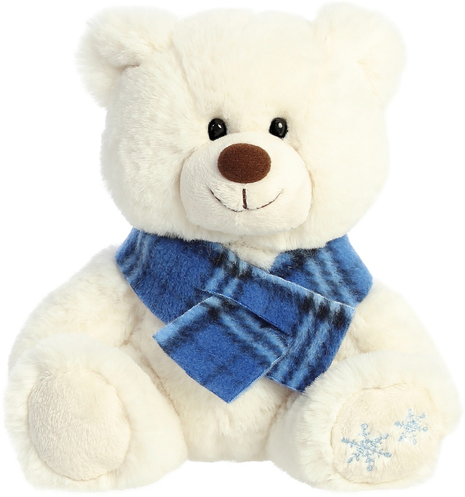 Aurora - Small White Holiday - 8.5" Indigo Bear - Festive Stuffed ...