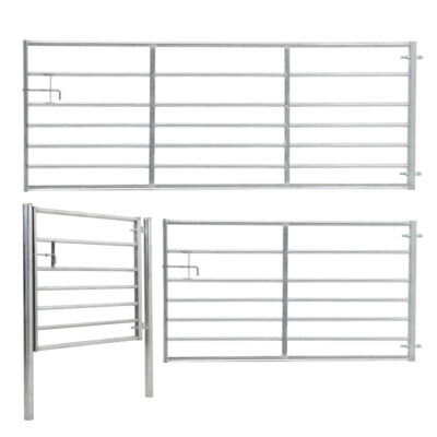 Galvanised Metal Field Farm Entrance 7 Bar Equestrian Security Gate 3ft ...