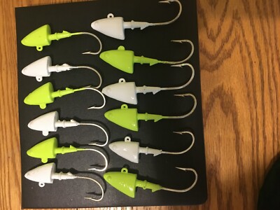 12 Pac 3&4 oz Pro-Tec painted Shad Heads for Lures & fishing. | eBay