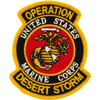 DESERT STORM, USMC Embroidered Shoulder Patch (4") (1161) | eBay