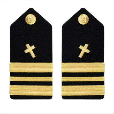 GENUINE U.S. NAVY SHOULDER BOARD: LIEUTENANT COMMANDER CHRISTIAN ...