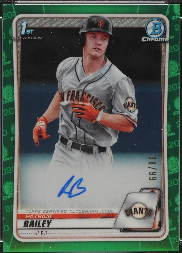 2020 Bowman Draft - Chrome Draft Picks Autographs Patrick Bailey #CDA ...