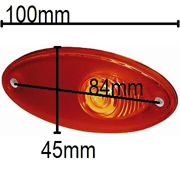 HELLA Oval RED Rear Marker Light 12 Volt 5W bulb for Motorhome Caravan ...