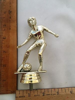 5 1/4" Tall - Female Soccer Player Silver Plastic Trophy Topper. | eBay