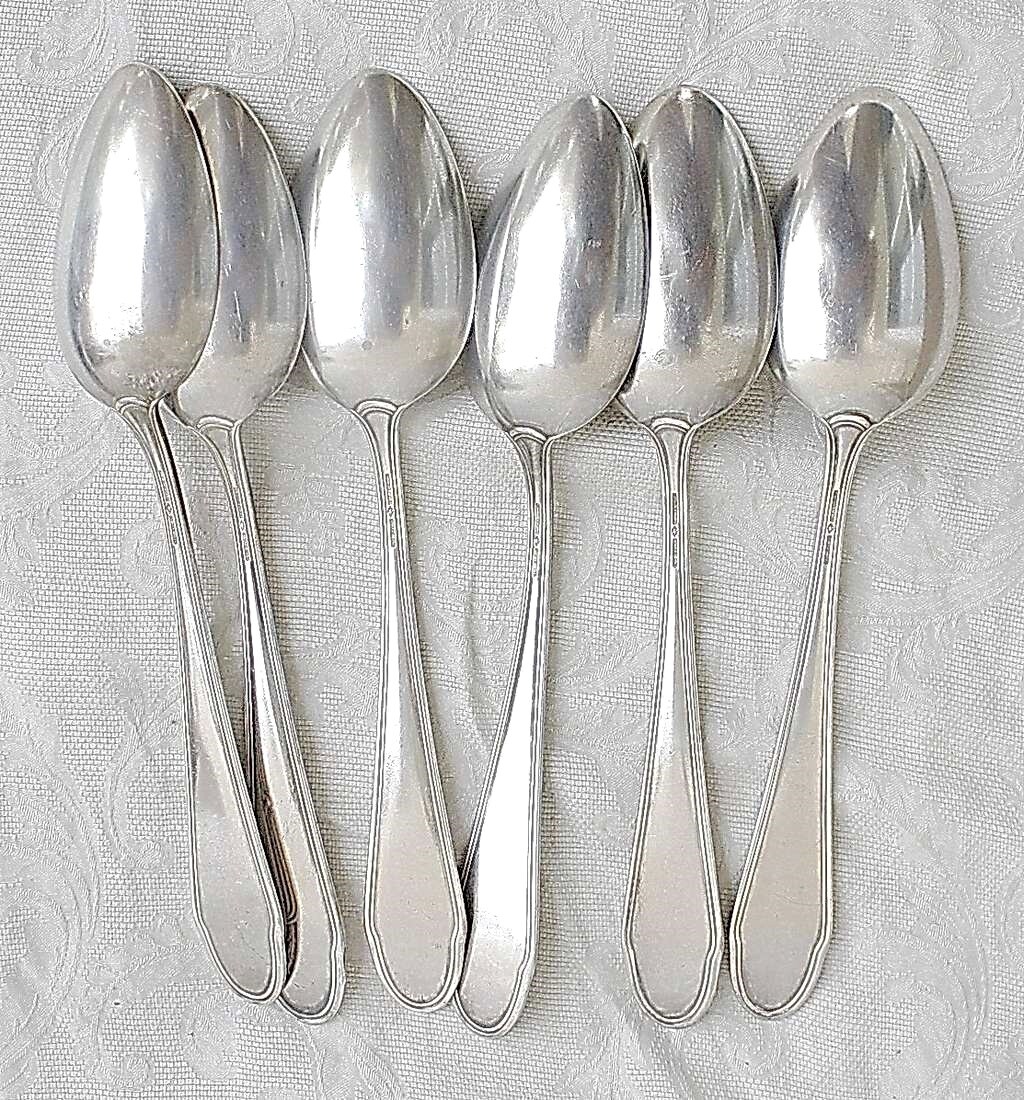 WMF ANTIQUE SILVERPLATE ALPACA 90 FLATWARE SET 29 PIECES KNIVES, FORKS ...