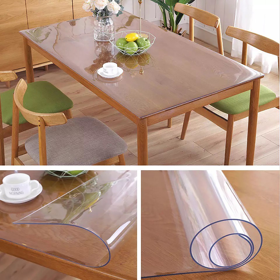 Premium Clear Plastic Vinyl Table Cover Tablecloth Protector - Sold ...