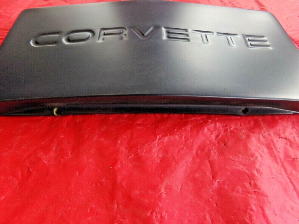 84-90 C4 Corvette Front Bumper License Plate Cover Insert Filler Panel ...