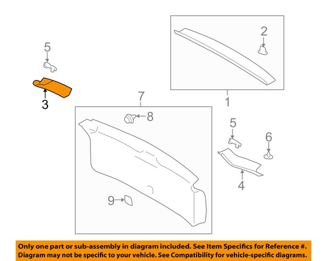 Subaru OEM Impreza Liftgate Tailgate Hatch-side Trim Panel Right ...