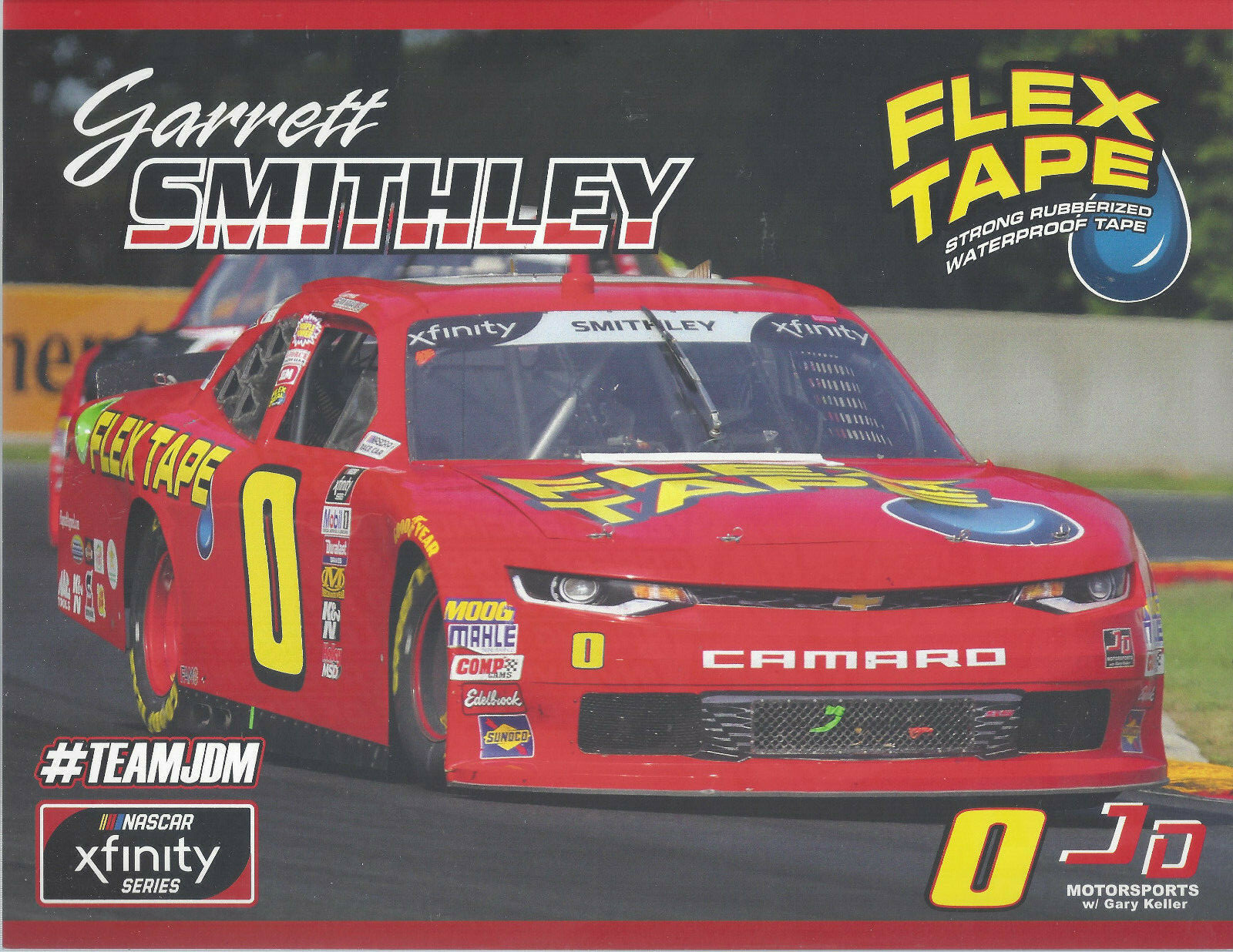 2019 GARRETT SMITHLEY "FLEX TAPE" #0 NASCAR XFINITY SERIES POSTCARD | eBay