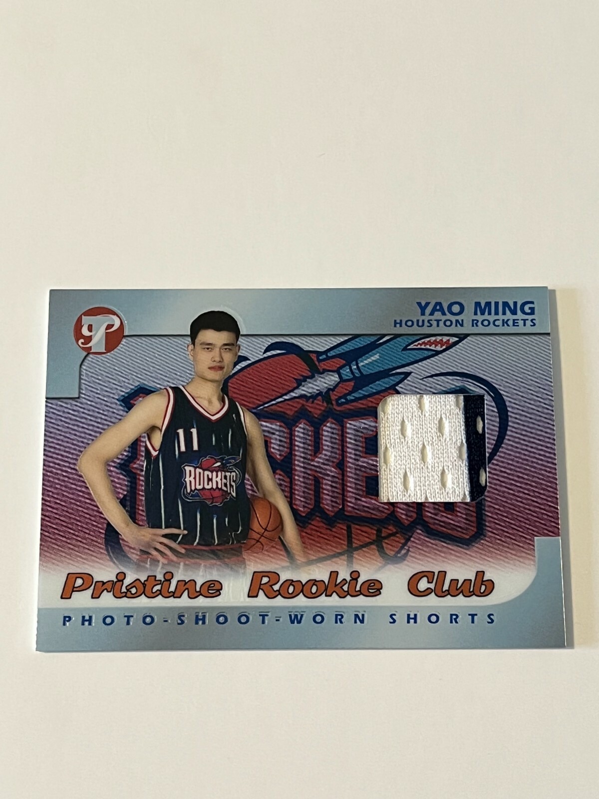 Yao Ming 2003 Topps Pristine Rookie Club Rookie Photo Shoot Worn Shorts ...