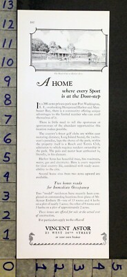 1928 REAL ESTATE ARCHITECTURE HARBOR ACRES HOUSE VINCENT ASTOR BROKER ...