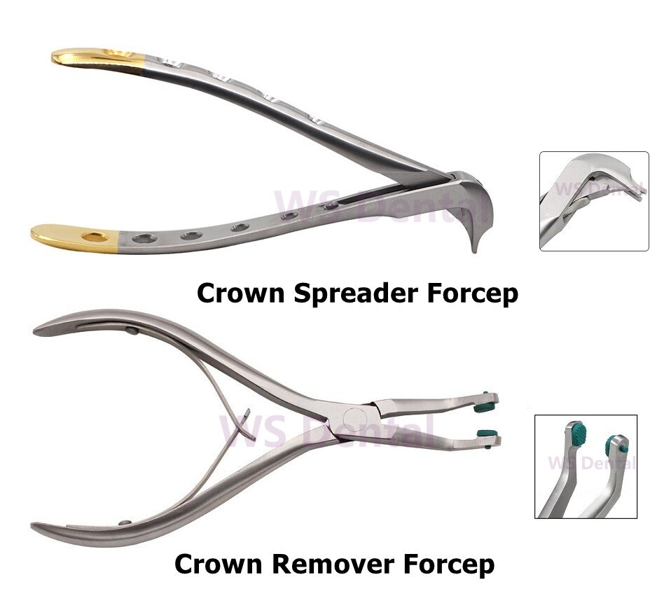 Dental Crown Spreader Splitter Forceps Temporary Crowns Bridge Remover ...