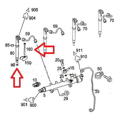 Mercedes A6110170060 0019902607 4 washers + 4 screws 160 180 200 220 ...