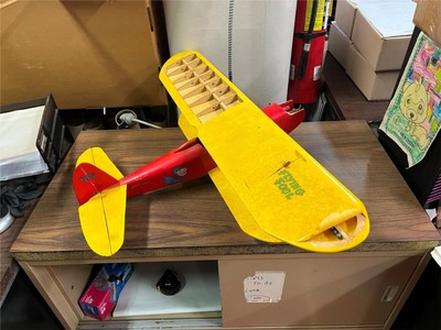 VTG Sterling Flying Fool Balsa Wood Model Airplane Control Line 34 ...