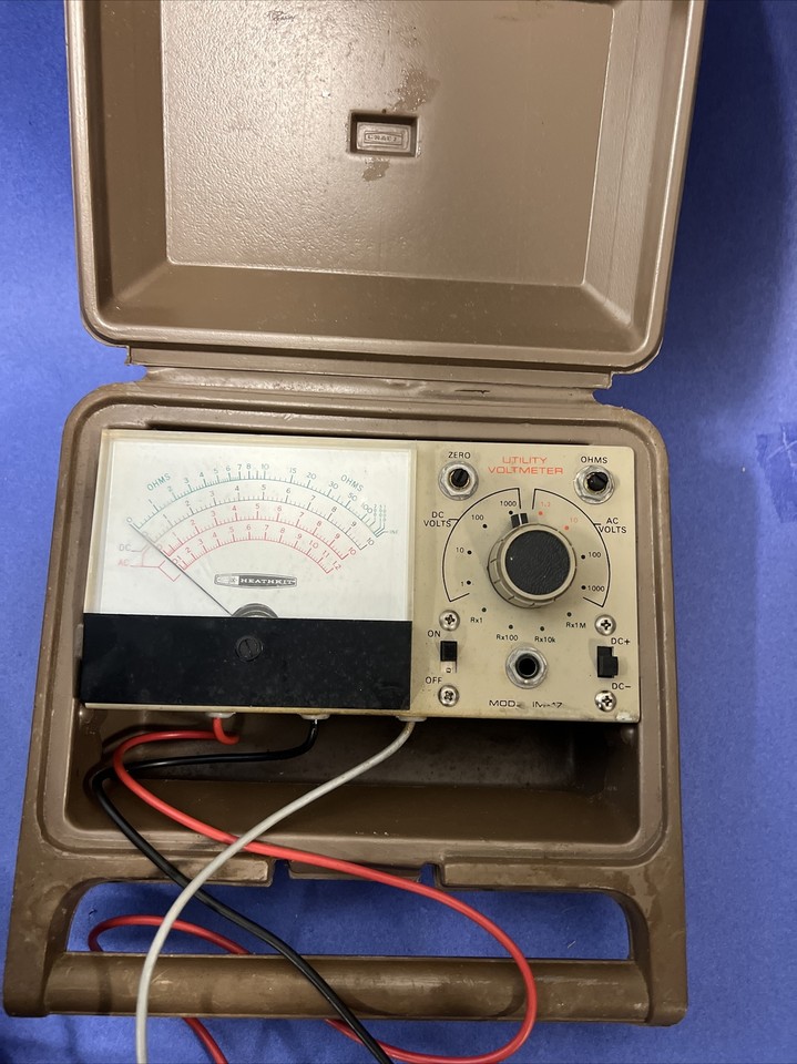 Heathkit Utility Solid State Voltmeter Model IM-17 in Hard Case ...