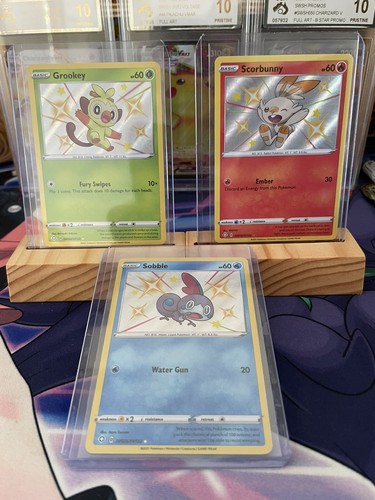 Pokemon TCG - Baby Shiny Galar Starters - Grookey Scorbunny Sobble | eBay