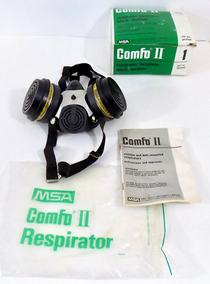 MSA Comfo II Respirator Facepiece Mask 460968 Black Medium | eBay