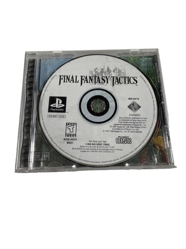 PS1 Final Fantasy Tactics Video Game 1998 Sony PlayStation Squaresoft ...