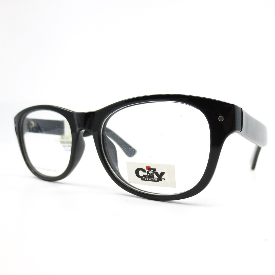 City Eyewear DC 19 COL 90 Eyeglasses Frames Black Square Full Rim 52-18 ...