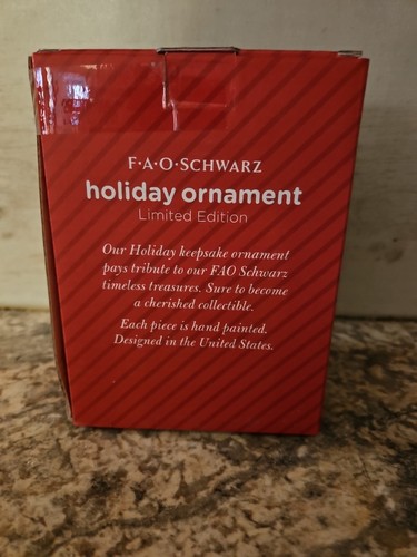 FAO Schwarz 2009 Ornament Ltd Edition Blown Glass Teddy Bear Doll Bag ...
