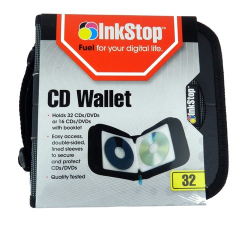 NEW CD Holder DVD Case Storage Wallet 32 Disc Organizer Blu-ray Media ...
