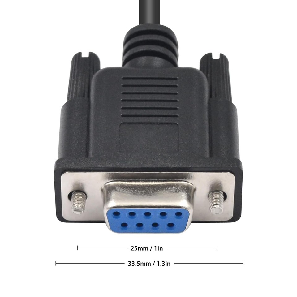 DB9 to RJ11 Adapter Cable 6Feet, DB9 RS232 to RJ11 6P4C Serial Console ...