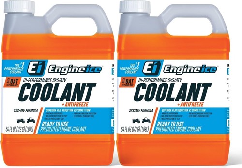 ENGINE ICE HI-PERFORMANCE SXS/ATV COOLANT + ANTIFREEZE 1/2 GAL- 2 PACK ...