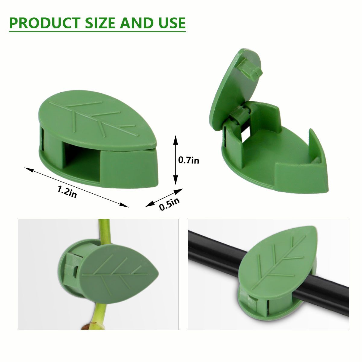 10/50PC Leaf Shape Plant Climbing Wall Clip Sticky Hook Vines Fixing ...