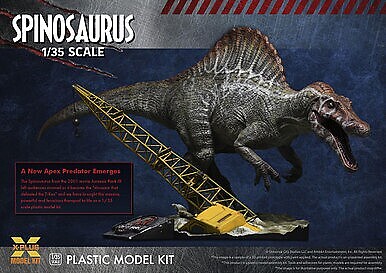 X-Plus Model Kit 21227 1:35 Spinosaurus Jurassic Park III Plastic Model ...