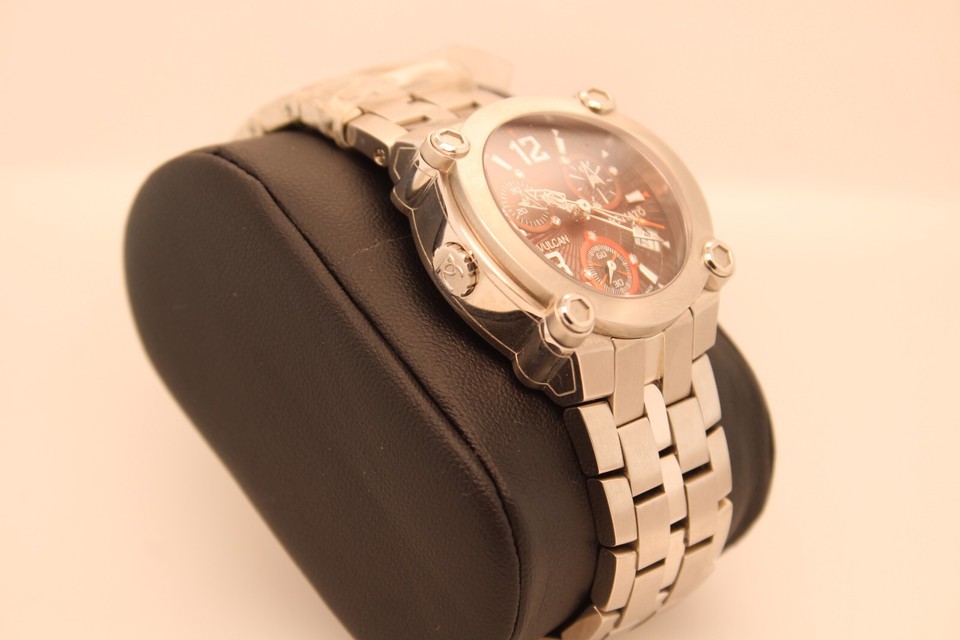 Renato Vulcan Model G15.211 Brown Dial Stainless Case and Band Diamonds ...