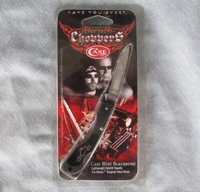 CASE XX MINI BLACKHORN Orange County Choppers OCC Lockback Knife New O ...
