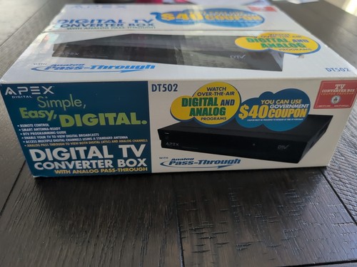 NEW Apex Digital TV Converter Box with Remote Control Smart Antenna ...