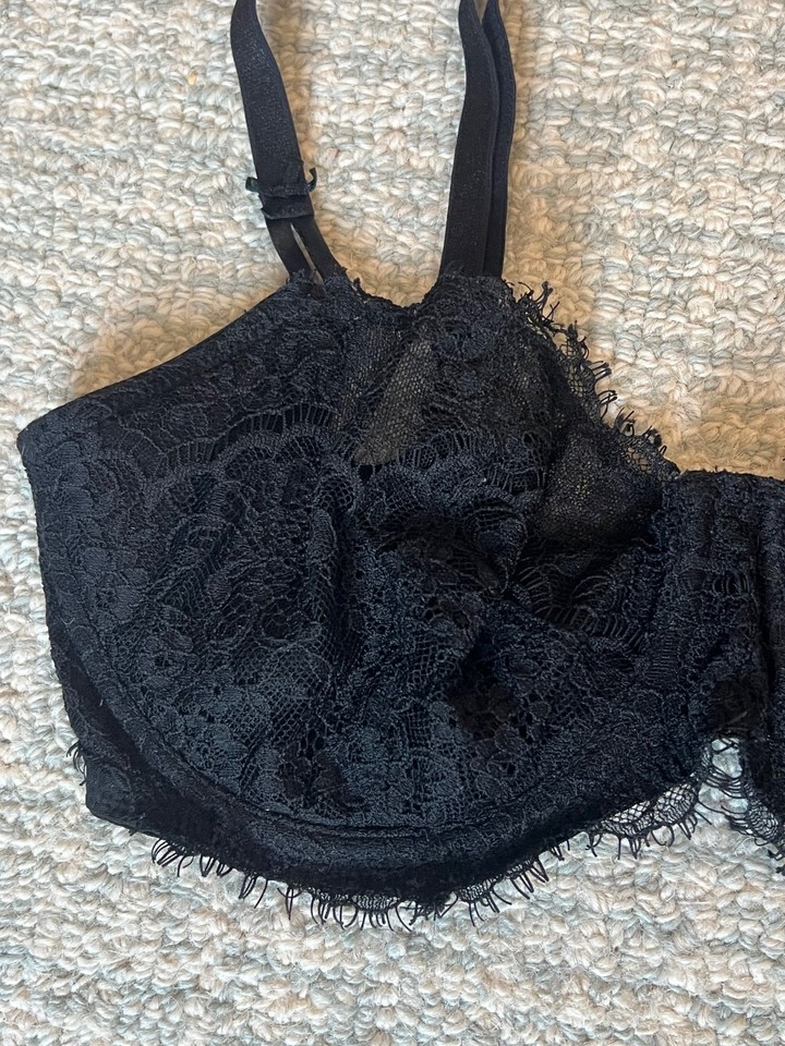 34DD Victoria’s Secret Dream Angels Black Lace UW Push Up Without ...