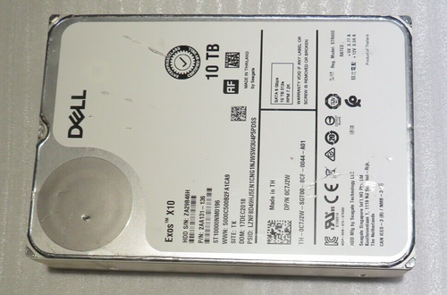 DELL SEAGATE EXOS X10 3.5" SATA HARD DISK DRIVE | 10TB | ST10000NM0196 ...