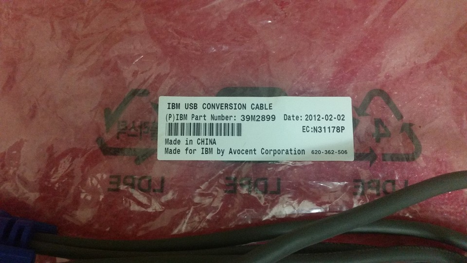 new ! IBM 1.5m 39M2909 USB KVM Conversion Cable 39M2899 (n31178p) | eBay