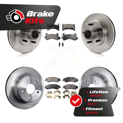 Front Rear Brake Rotor And Semi-Metallic Pad Kit For 1997-2002 ...