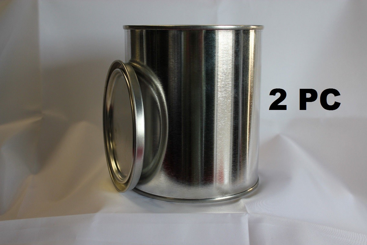 2PC PINT EMPTY METAL PAINT CANS WITH LIDS | eBay