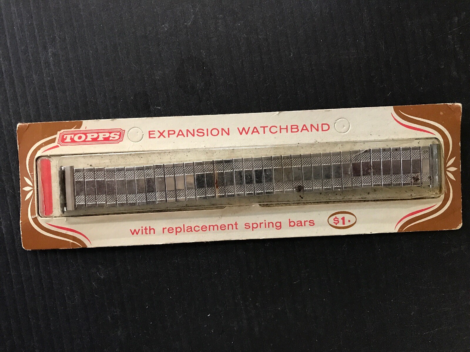 TOPPS WATCH BAND,50's,NOS in package-Silver Adjustable- D25 | eBay