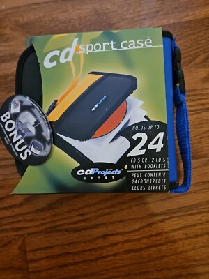 Brand New cdProjects cd sport case ccs-24 CD Wallet zippered 24 CDs ...