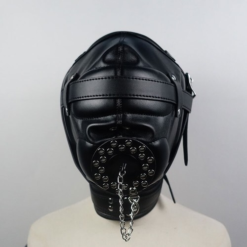Bondage BDSM Mask Hood Open Mouth Irrigation Sensory Deprivation Dog ...