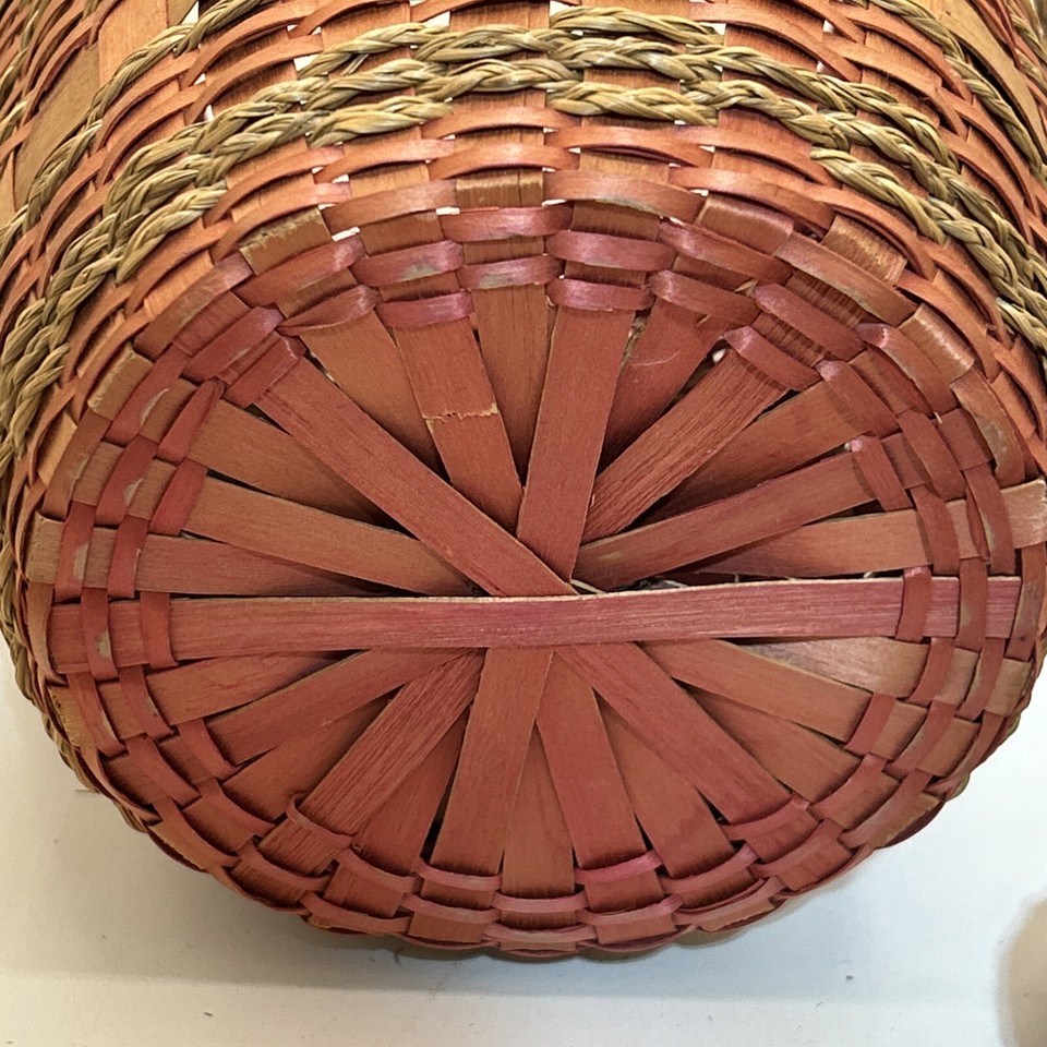 Cottage Core Basket For Yarn And Knitting supplies . 8”tall And Braided ...
