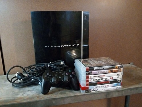 Sony Playstation 3 80 GB Backwards Compatible Plays PS1 PS2 PS3 Games ...