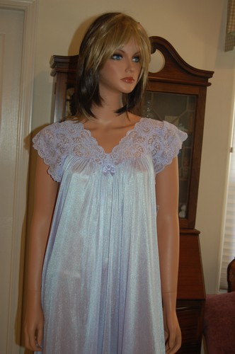 SHADOWLINE SILHOUETTE SATINTRIQUE NYLON NIGHTGOWN, SIZES S TO 3X ...