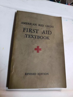Vintage 1945 American Red Cross First Aid Textbook with Rare Supplement ...