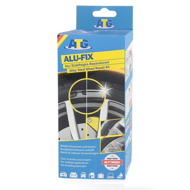 ATG Car Alloy Wheel Repair Kit Steal Rim Silver for Kerbs Scuffs ...