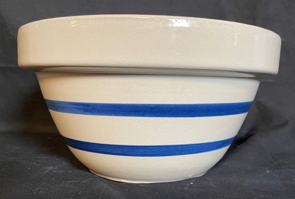 Vintage Robinson Ransbottom Pottery Stoneware Mixing Bowl RRP Ohio USA ...