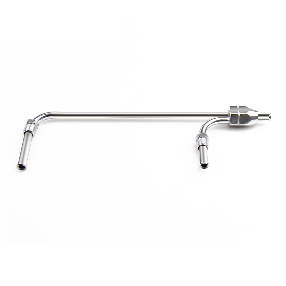 Chrome Fuel Line For Holley 3/8" Barb Carburetor Fits Inlet Hose Inline ...