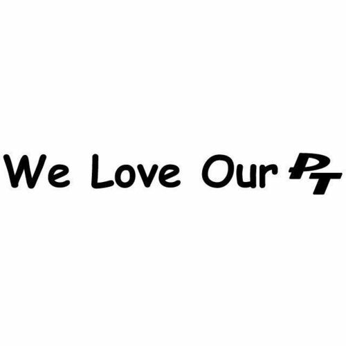 "We Love Our PT" Decal/Sticker PT Cruiser - WHITE - 200mm X 35mm | eBay ...