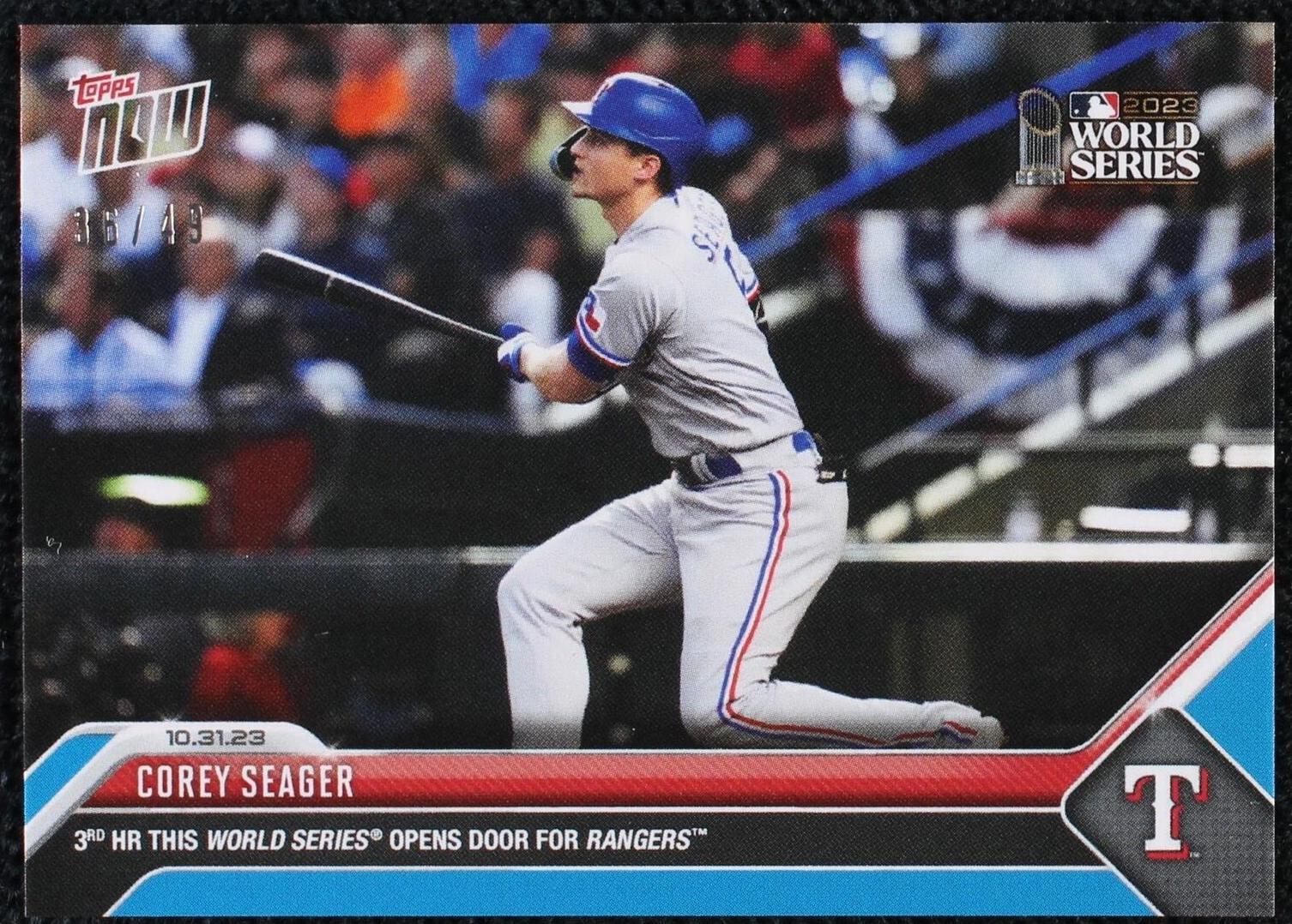 2023 Topps Now - World Series Corey Seager #1066 Blue /49 for sale ...