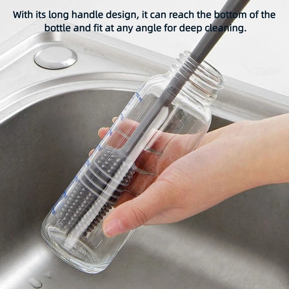 Long Handle Silicone Water Cup Brush Hangable Cleaning Brush for ...